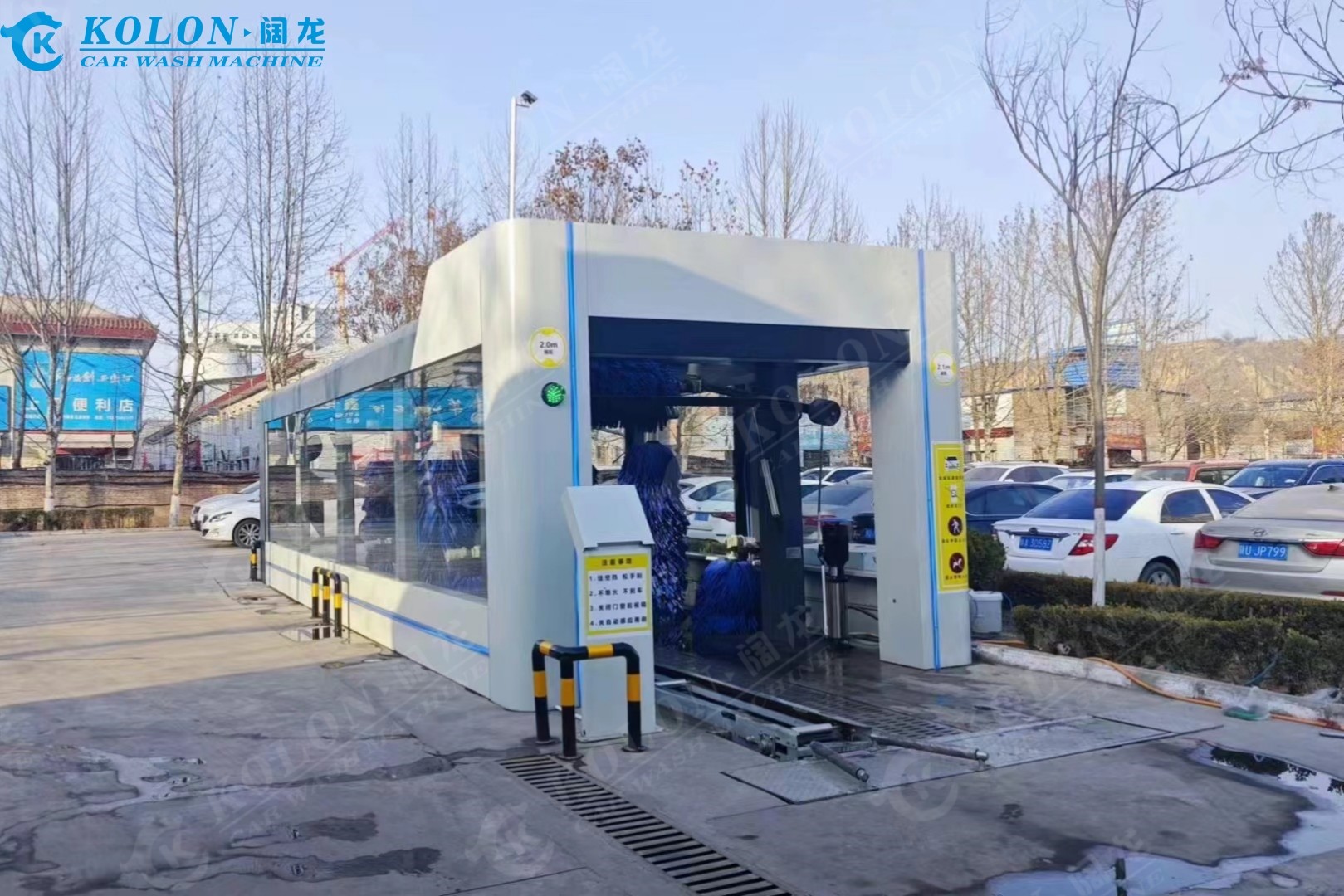 12500*4000*3000MM Car Wash Tunnel Equipment for Heavy-Duty Cleaning